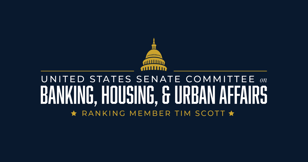 Scott Announces Banking Committee Priorities for the 118th Congress ... Scott Announces Banking Committee Priorities for the 118th Congress ...